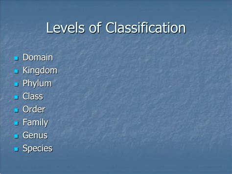 Image result for Example of Classification 4 Levels