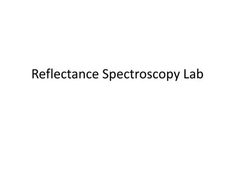 Image result for Reflectance Spectroscopy