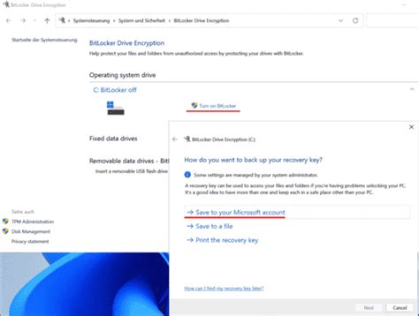 Image result for Save BitLocker Recovery Key
