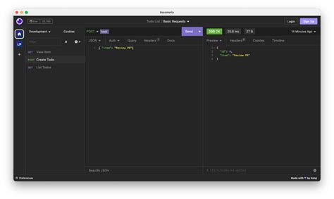 Image result for How to Post JSONRequest Insomnia