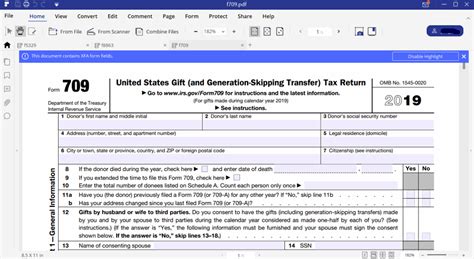 Image result for Sample Form 709 Filled In