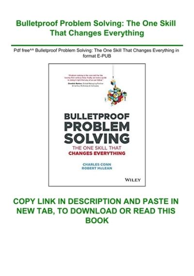Image result for Bulletproof Problem Solving Framework
