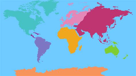 World Map Oceans And Continents - MSF Resources