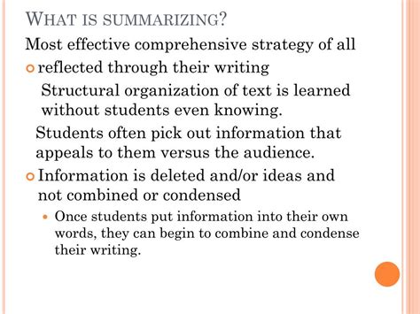 Image result for Summarizing Strategy