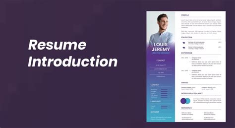 Image result for Resume Introduction Examples