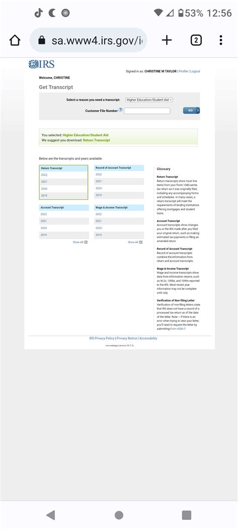 Image result for IRS Transcript Update