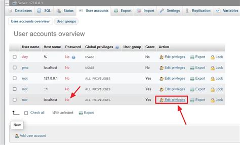 Image result for phpMyAdmin Set Root Password