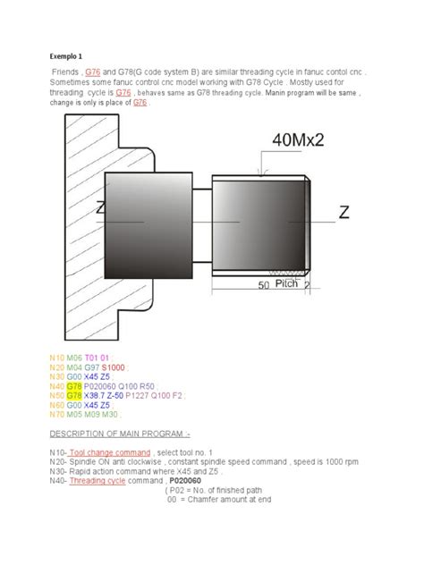Image result for G78 Threading Cycle for Simple Thread