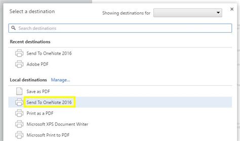 Image result for OneNote 2016 Printer