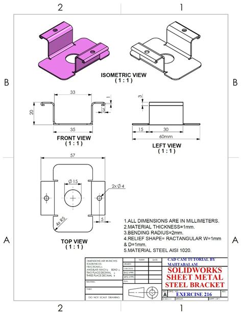 Image result for SolidWorks Tutorial Sheet Metal