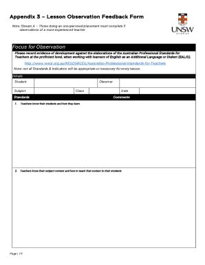 Image result for Student Feedback Questionnaire Lesson Observation