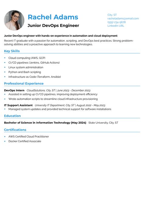 Image result for Intermediate Level DevOps Engineer Resume Example