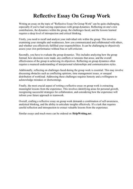 Image result for Group Work Essay Examples