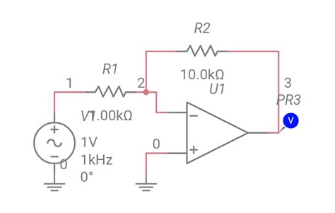 Image result for How to Connect Inverting Op Amplifier in Multisim
