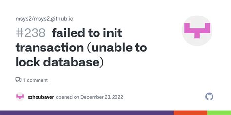 Image result for Error Msys2 Database