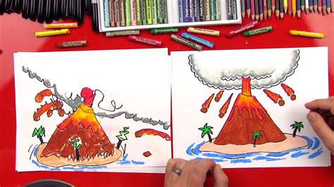 Image result for Volcano Art Lesson