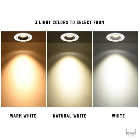 Modern Recessed Dimmable Adjustable LightBlack / 7W / White, No ...