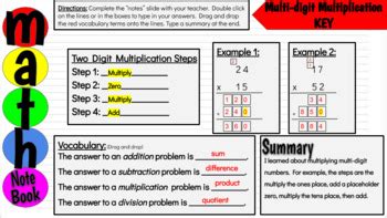 Image result for Multi-Digit Multiplication Notes