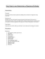 Image result for Enthalpy Post-Lab