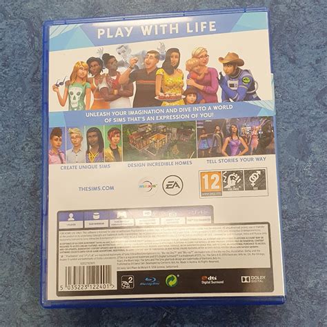 Image result for Sims PS4 Back Cover