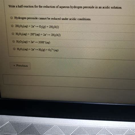 Image result for H2O2 Reduction Reaction