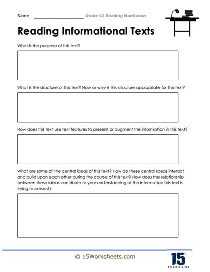 Image result for Reading Comprehension Worksheets Grade 12