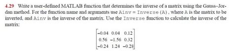 Image result for MATLAB Inverse Matrix Method