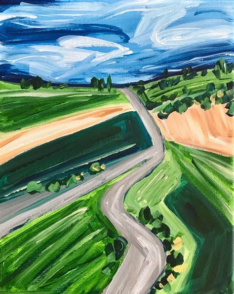 Image result for Abstract Landscape Acrylic Tutorial