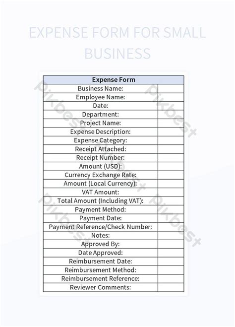 Image result for Simple Expense Form
