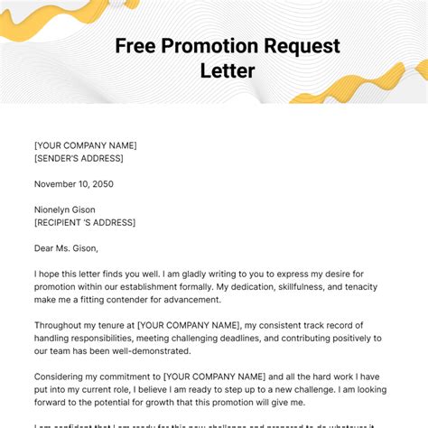 Image result for Promotion Request Letter Format
