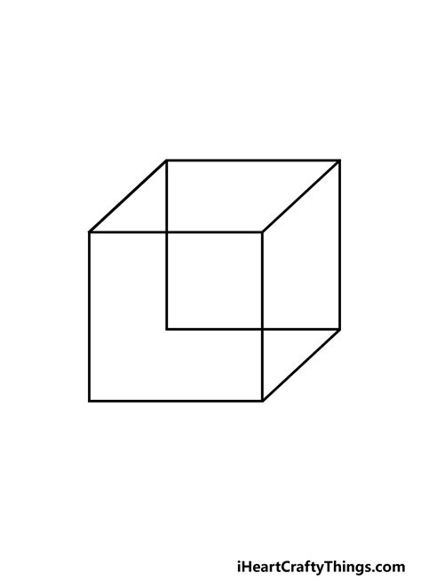 Image result for Cube Line Drawing