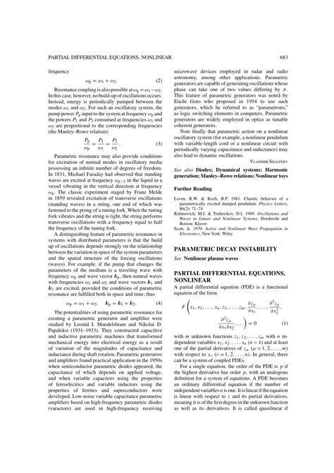 Image result for Nonlinear partial differential equation Nonlinear PDE Solutions