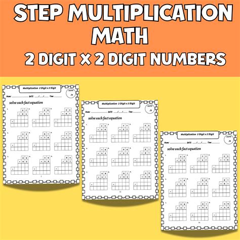 Image result for Step by Step 2 Digit Multiplication