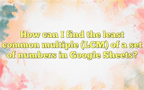 Image result for How to Find Least Common Multiple in Python