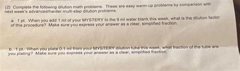 Image result for Dilution Math Problem