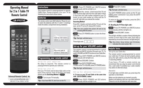 Image result for Universal Remote Control Manual