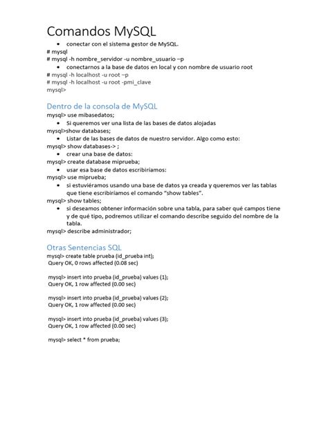 Image result for MySQL Comandos Basicos