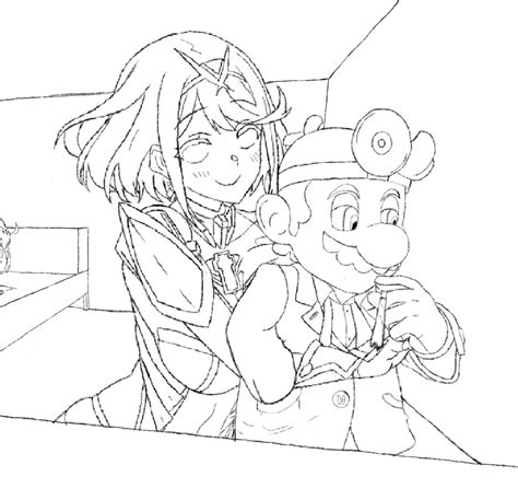 Image result for Pyra SmashBros Getting Hurt