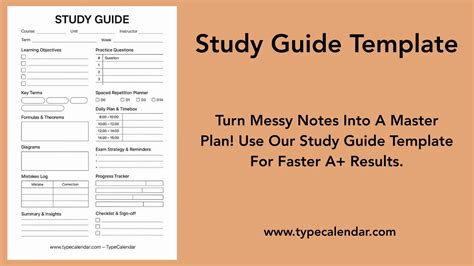 Image result for Printable Study Guide