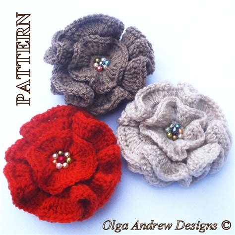 Image result for 3D Crochet Flower Patterns
