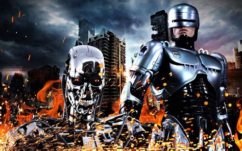 Image result for RoboCop vs Terminator Fight Scene
