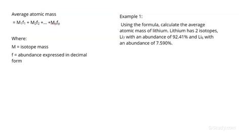 Image result for Average Atomic Mass Example