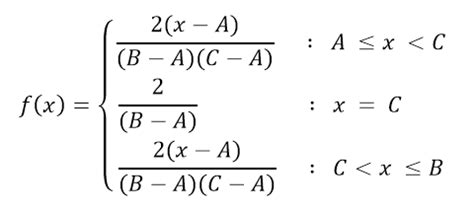 Image result for Parameters of Triangular Distribution