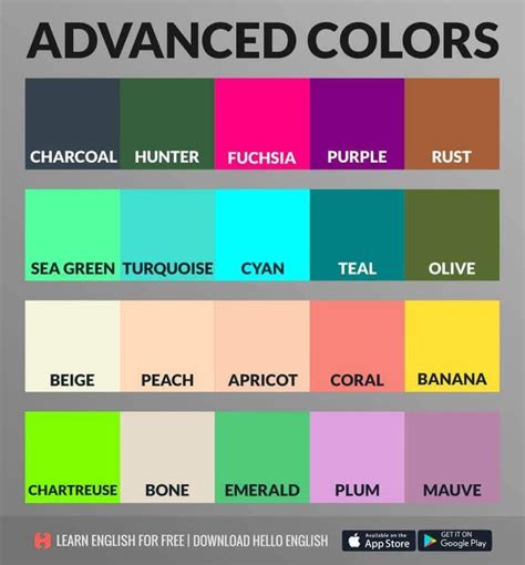 Image result for Colours Advanced English