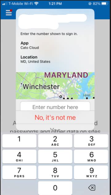 Image result for iOS Authenticator Number Matching with Map
