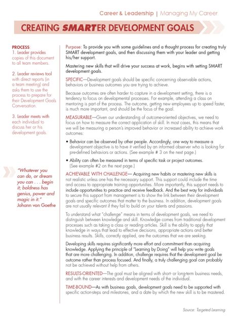 SMART Development Goals Ready | PDF | Goal | Leadership