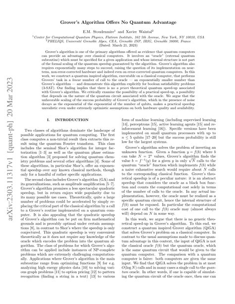 Image result for Grover's Algorithm