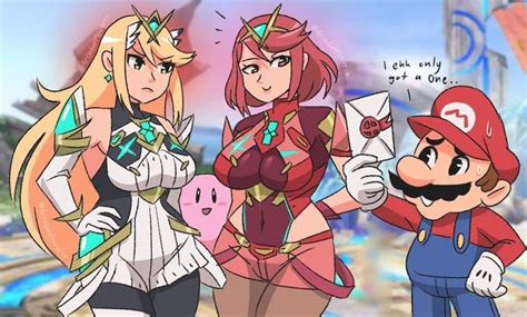 Image result for Pyra SmashBros Getting Hurt