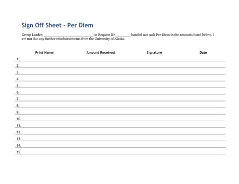 Image result for Sign Out Form