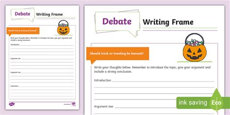Image result for Debate Writing Frame
